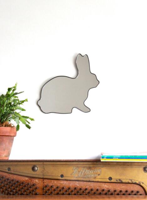 Rabbit Mirror/Handmade Wall Easter Bunny Hare Peter Cottontail Lapin ...