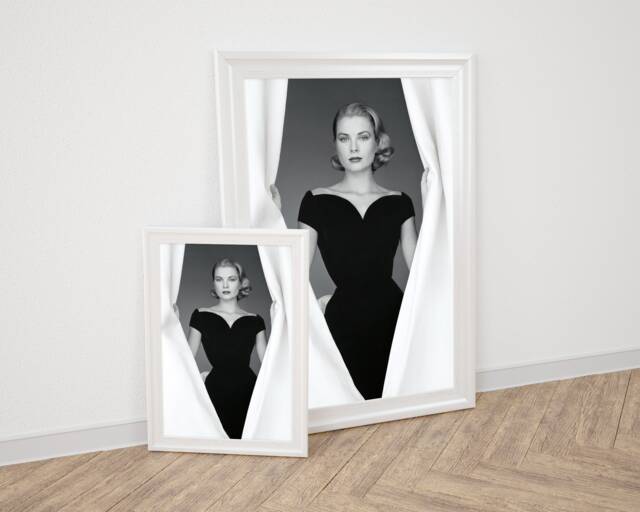 Grace Kelly Poster Print - Black & White - Designer Luxury Fashion Wall ...