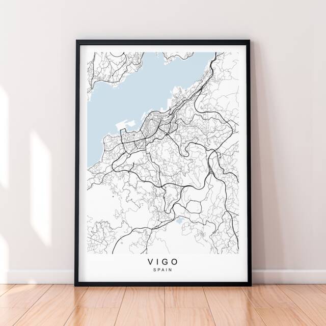 Vigo City Map Spain Print Minimalist Town Poster Wall Decor by Etsy ...