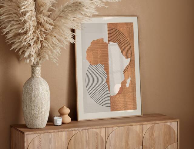 Africa Map Print - Boho Mid Century Wall Art by Etsy | uFurnish.com