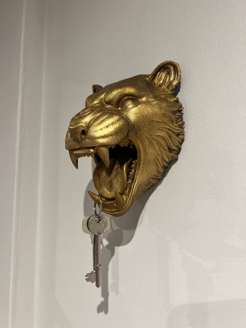 3D Printed Tiger Key Holder Rustic Gold Eccentric Decor by Etsy ...