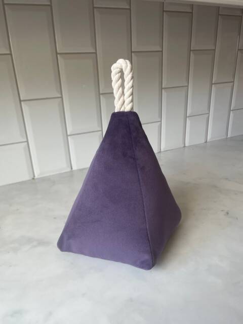 Door Stop Luxury Purple Plush Velvet Door Stop-Purple Stop-Door Weight ...