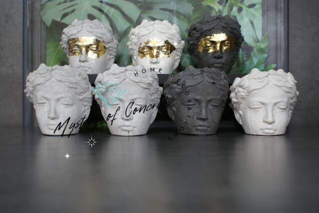 Goddess Head Planter Pot, Angel Succulent Flower Planters & Pots ...