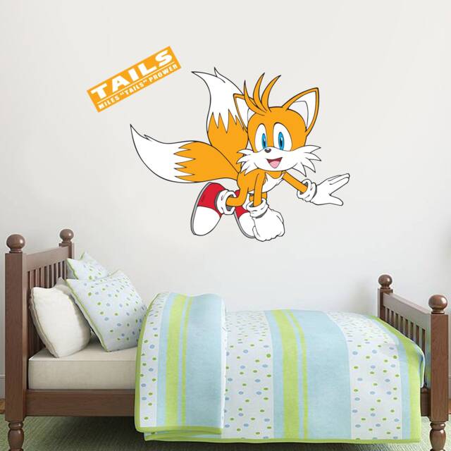 Sonic The Hedgehog Wall Sticker - Tails by Etsy | ufurnish.com