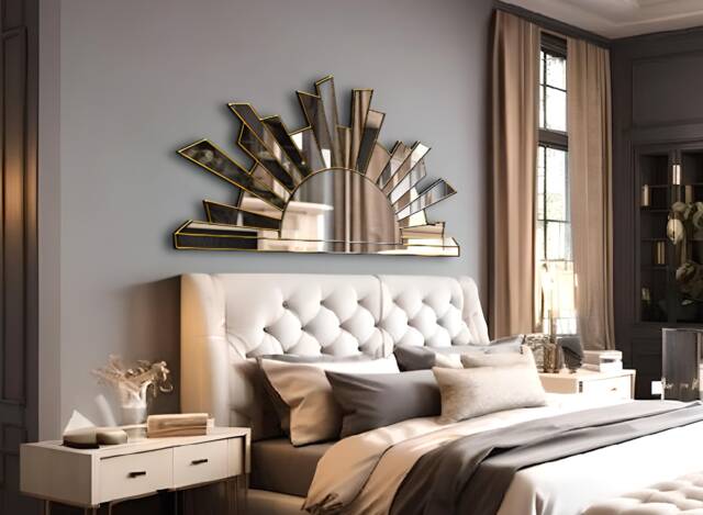 Solaris Splendor Sunburst Aztec Fan Wall Mirror in Gold by Etsy ...