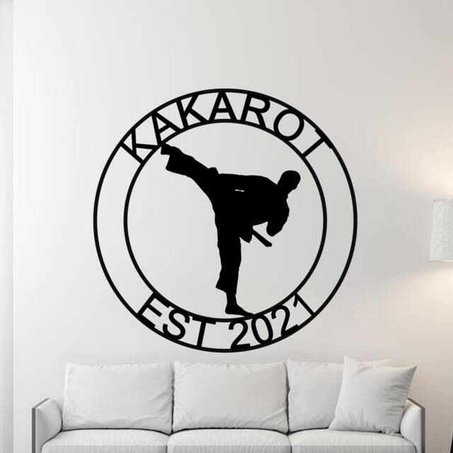 Custom Mma Metal Sign, Personalized Karate Martial Arts Dojo Decor ...
