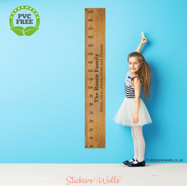 Personalized Ruler Height Chart Wall Decal Family Growth Tracker by ...