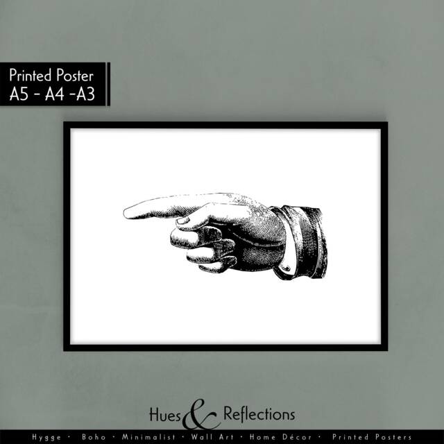 Victorian Style Retro Hand Drawing With Pointed Finger, Finger Pointing ...