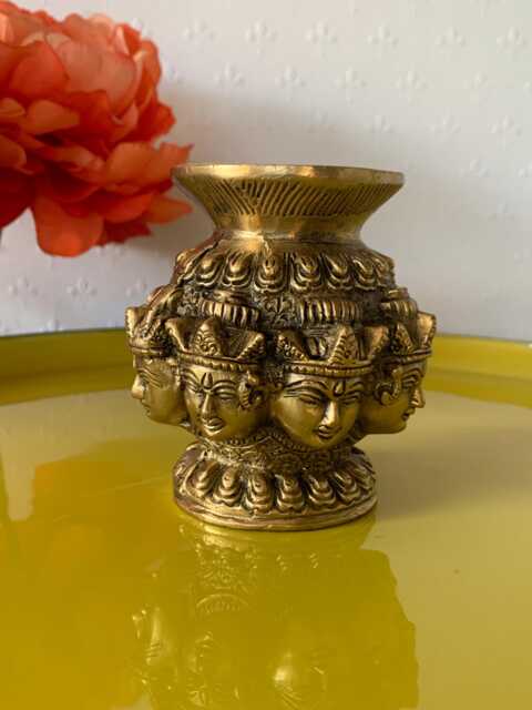 Brass Ashtalakshmi Ashta Lakshmi - Kalash Lota With 8 Laxmi Head For ...