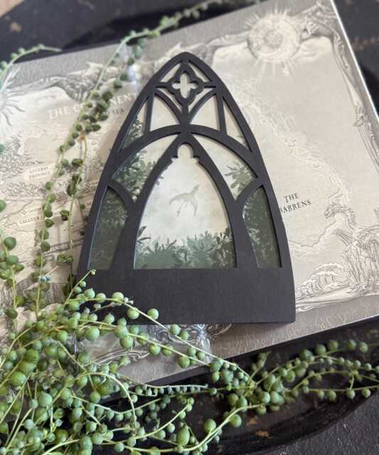 Fantasy Dragon Art - 5x7 - Cathedral Window-Gothic Window - Moody Book ...