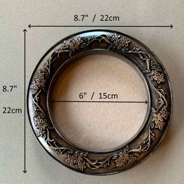 Round Flower Photo Picture Decorative Frame Floral Ornate Romantic ...