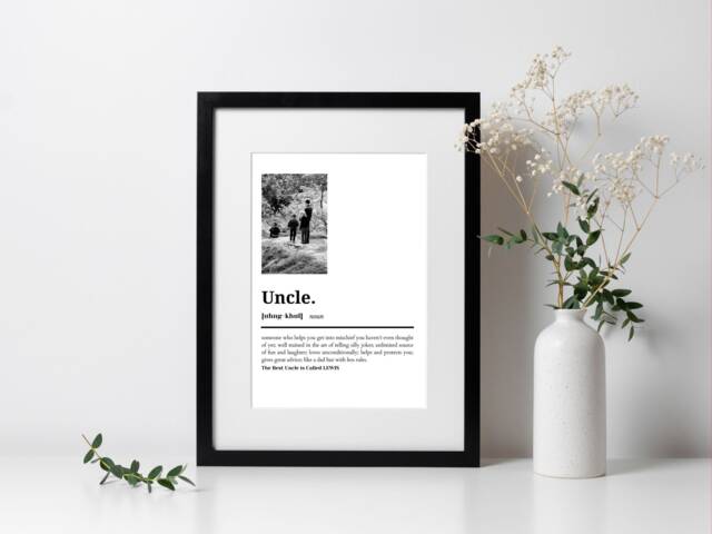 Best Uncle Definition Print Gift For Him Birthday Christmas Best Uncle ...