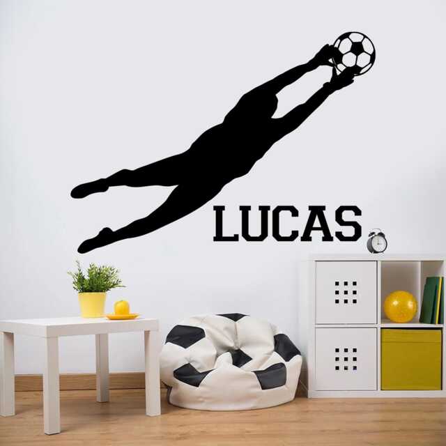 Personalized Goalkeeper Wall Decal Custom Name Football Decor Gk by ...