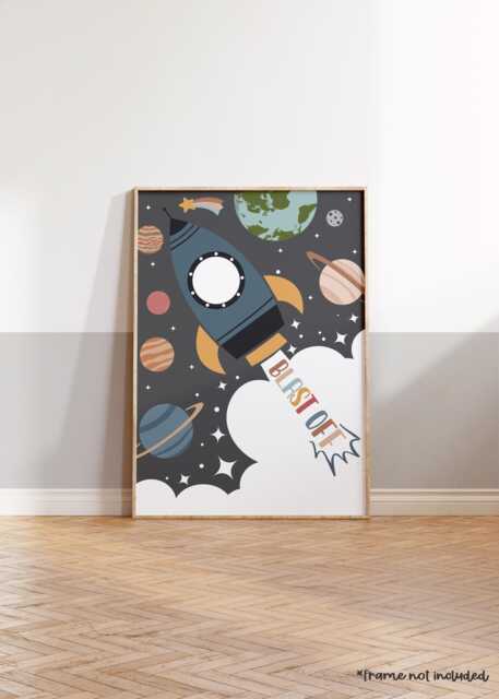 Solar System Prints, Galaxy Children's Space Outer Decor, Nursery ...