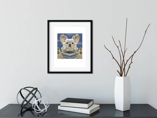 French Bulldog Gift, Frenchie Gargoyle Dog Art Print, Wall Decor, Art ...
