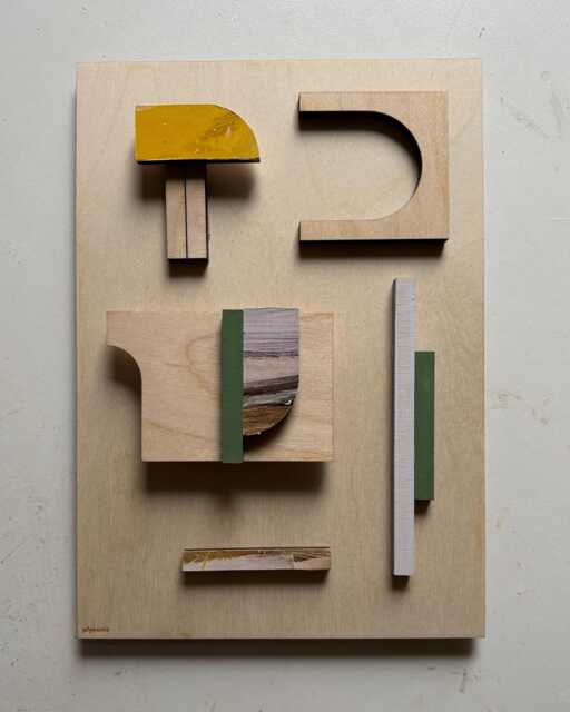 Abstract Assemblage Picture, Mid Century - Bauhaus Style Wall Sculpture ...