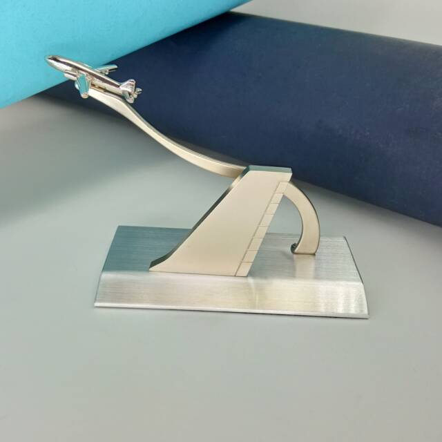Desk Card Holder - Place With Airplane Metal Table Photo Stand Business ...