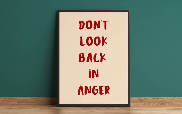 Oasis Don't Look Back in Anger Print - Gallery Wall Art Poster by Etsy ...