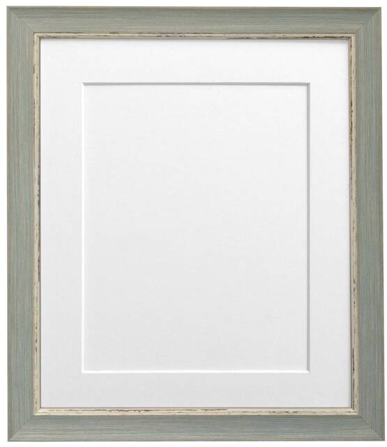 Nordic Blue Distressed Picture Frame With White Mount by Etsy ...