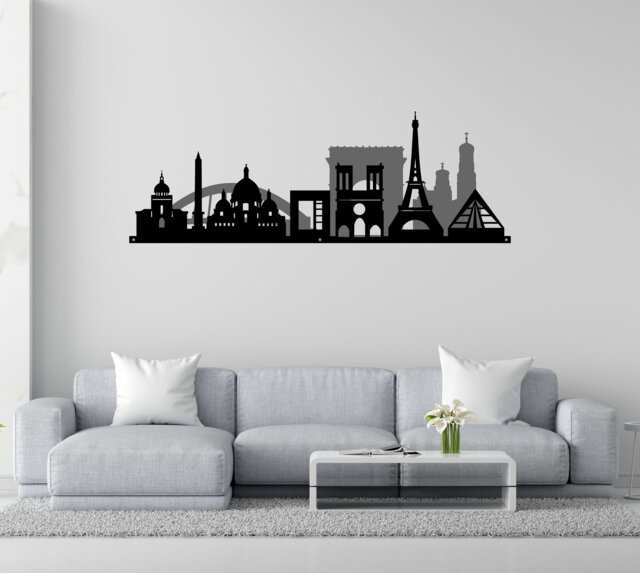 Paris Skyline, Metal Wall Art, 2D, Home Decor by Etsy | ufurnish.com