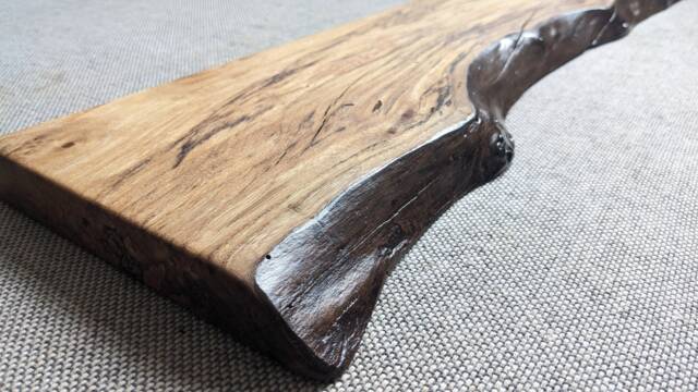 Live Edge Elm Shelf, Solid Wood Shelves, Wooden Radiator Floating ...