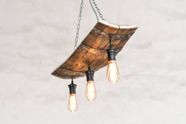 Rustic Pendant Lights - Wine Barrel Ceiling Light Ixture Cellar ...