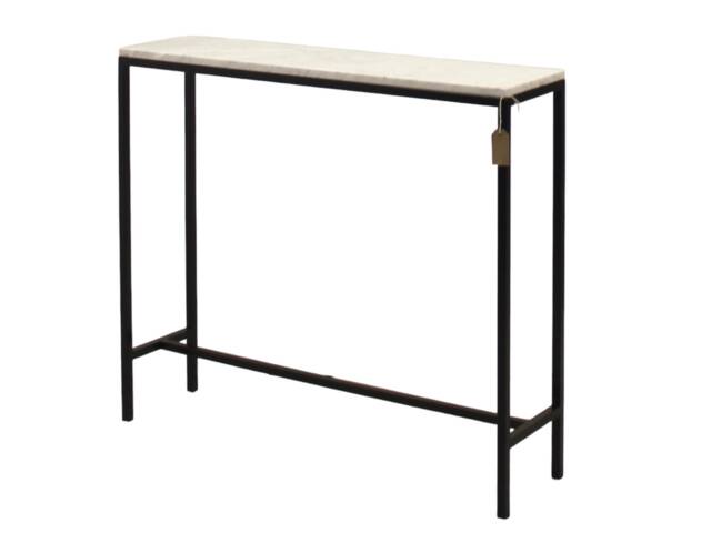 Mild Steel Framed Console Table Radiator Cover Hallway With Carrara ...