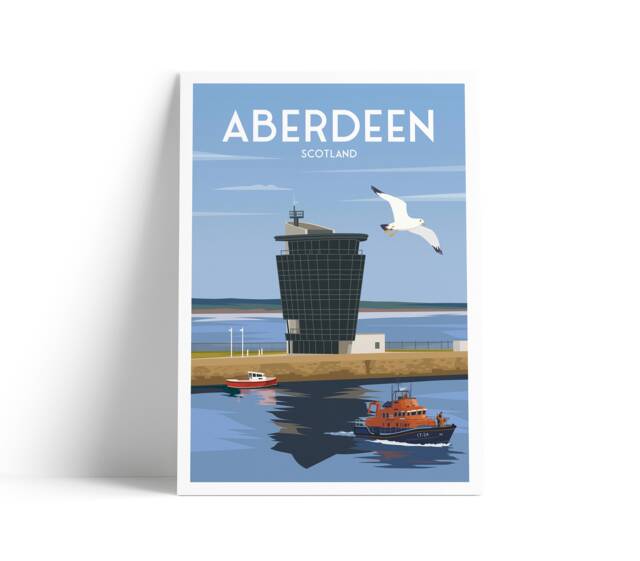 Aberdeen Print - Marine Operations Centre, Scotland, Poster by Etsy ...