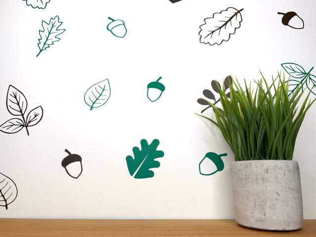 Autumn Leaf Decals/ Theme/ Fall Accent Wall/ Wall Vinyl Decal/ Free ...