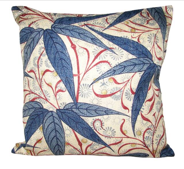 William Morris Bamboo Indigo & Woad Cushion Cover by Etsy | ufurnish.com