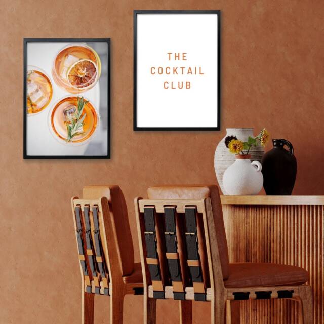 Orange Cocktail Wall Art, Home Bar Posters, Club Prints by Etsy ...