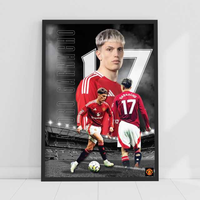 Manchester United Fc Print - Garnacho 24/25 Player Core Poster by Etsy ...