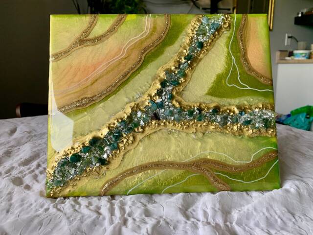Epoxy Resin Geode, Wall Hanging, Handmade Crystal Geode Decor, Original ...