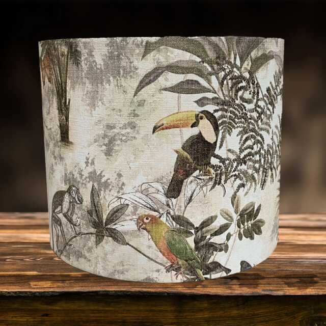Tropical Bird Lampshade Ceiling Light Shade Jungle Print Themed Parrot ...