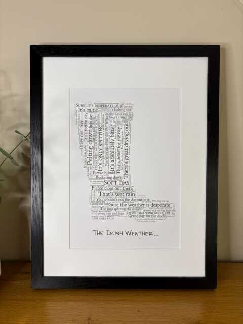 Irish Poster Weather Themed Word Art Print By Ireland With Love Prints ...