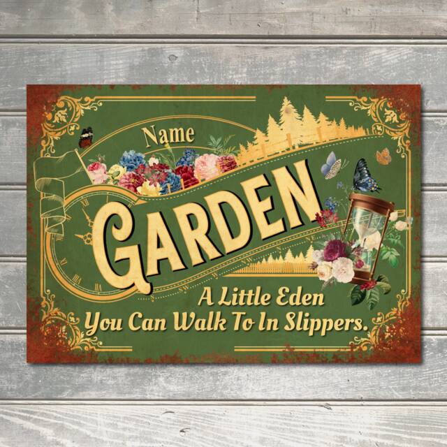 Personalised Garden Sign Metal Outdoor Wall Door Fence Decor Accessory ...