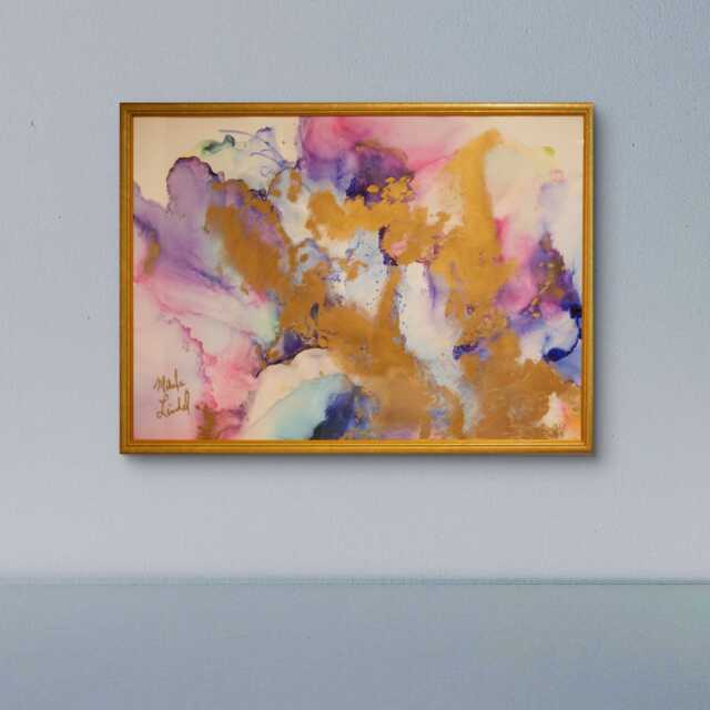 "Framed Abstract Gicl??e Fine Art Print Of Original Alcohol Ink ...