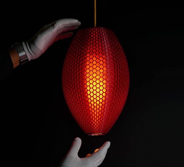 Crimson Red Pendant Light - Lampshade Ceiling Light Unique Lamp Art ...