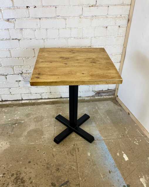 Handmade UK Square Raw Steel/Black Metal & Wood Rustic Industrial ...