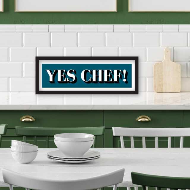 Yes Chef Framed Print, Sign, Gift For Cooking Enthusiast, Chef, Prints ...