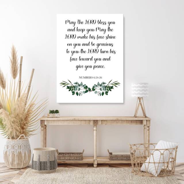 Numbers 624-26, Bible Verse Print, May The Lord Bless You & Keep You ...