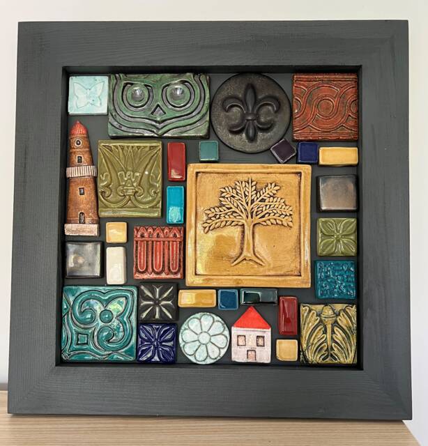 A Gorgeous Handmade Ceramic Wall Decor, 3D Collage Work , Art, Hanging ...
