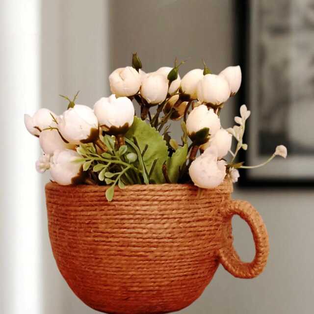 Jute Cup Vase Set Farmhouse Decor Centerpiece - Set Of 6 by Etsy ...