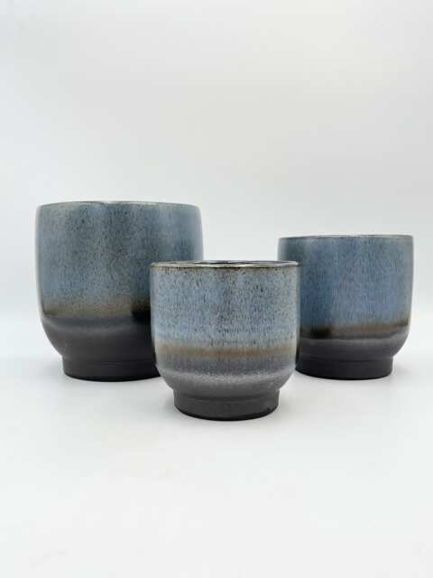 Linn Plant Pot, Deep Sea Blue, Colours, Indoor Ceramic Plant Pot, Large ...