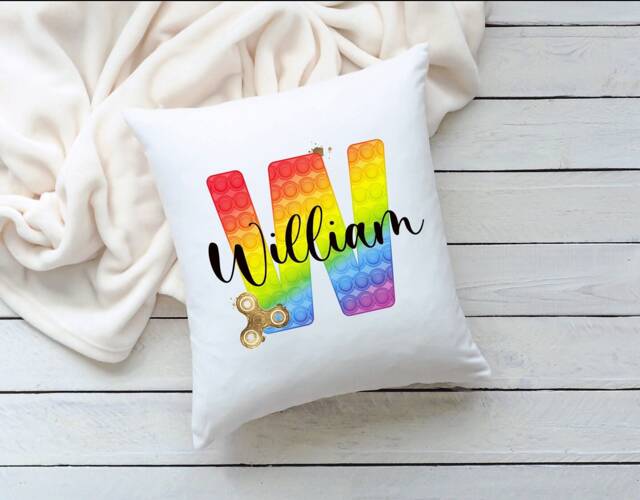 Personalised Pop It Fidget Cushion, Alphabet Cushion by Etsy | ufurnish.com