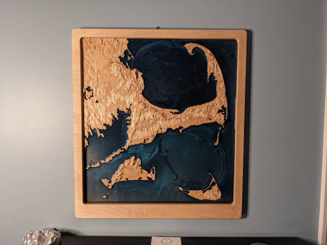 Cape Cod, Martha's Vineyard & Nantucket 3D Topographic Wood Relief Map ...