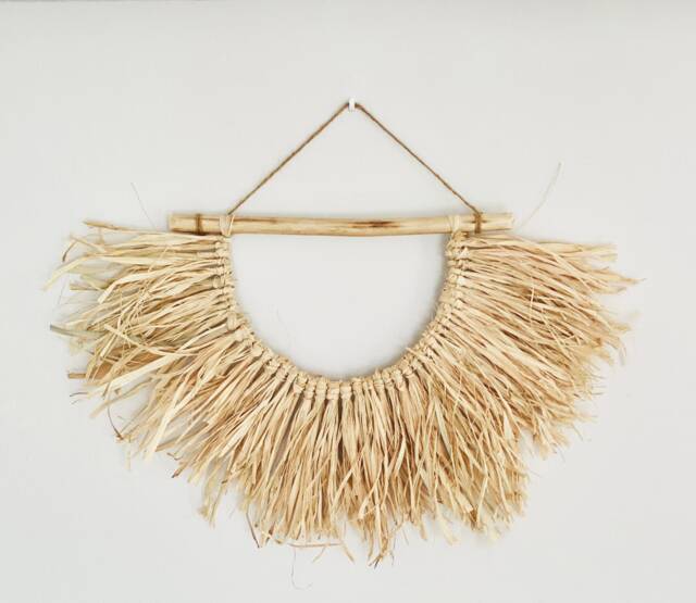 Raffia Fan Wall Decor, Large Macrame Fan, Boho Hanging, Bohemian ...