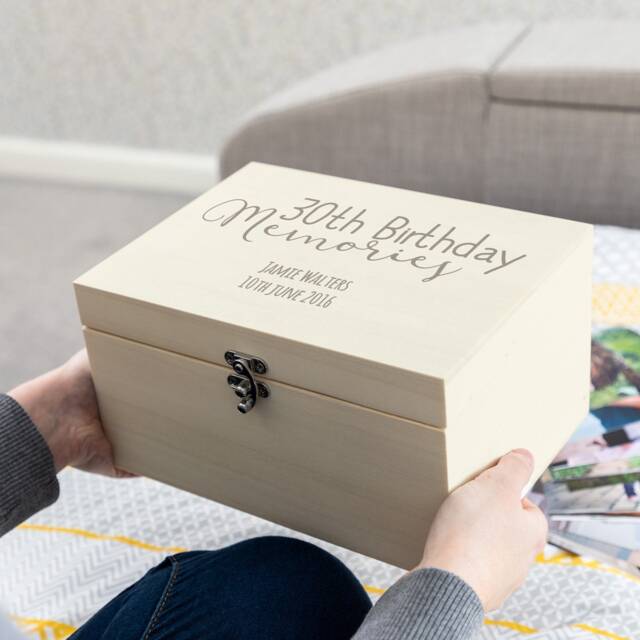 30Th Birthday Gift - Memories Keepsake Box Personalised Memory For Her ...