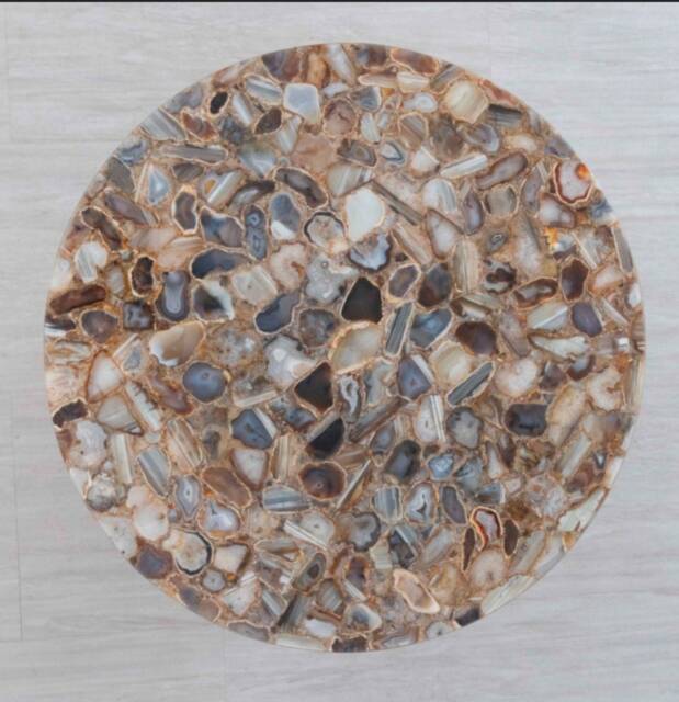 Natural Agate Table Top Round Coffee Table, Home Decor Furniture by ...