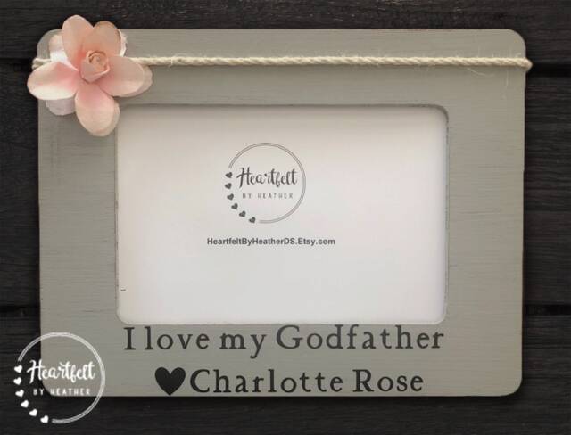 Godparent Gift - Personalized Picture Frame From Godchild Baptism For ...
